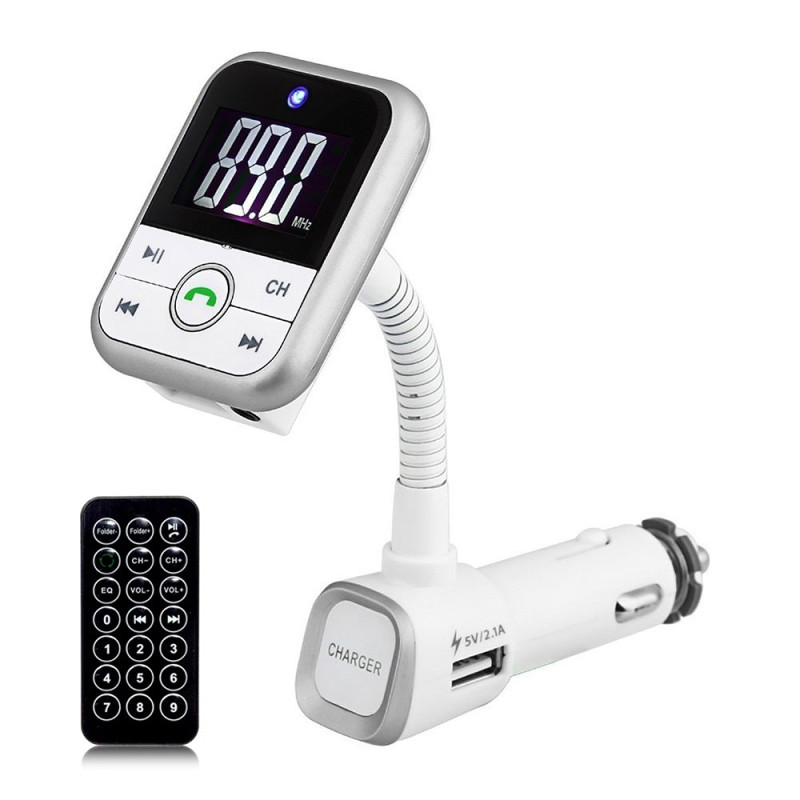 BT67 FM Transmitter 2.1A USB auto punjač BIJELI - FM transmiteri za ...