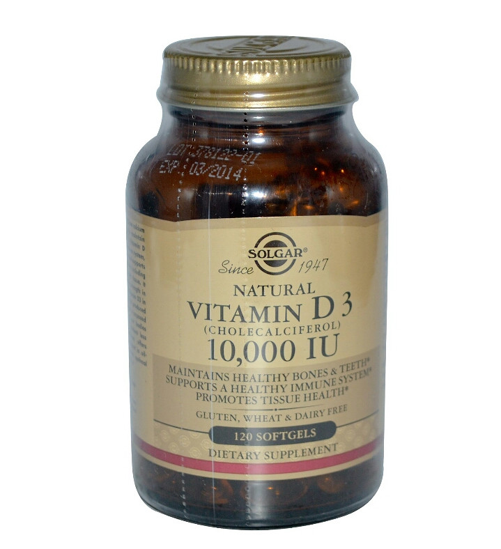Vitamin D3, 10000 iu, 10.000 iu, 120 kapsula, SOLGAR - Suplementi ...