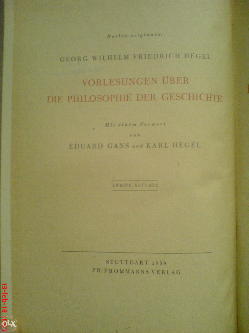 Knjige filozofija Hegel: Filozofija povijesti - Stručne - OLX.ba