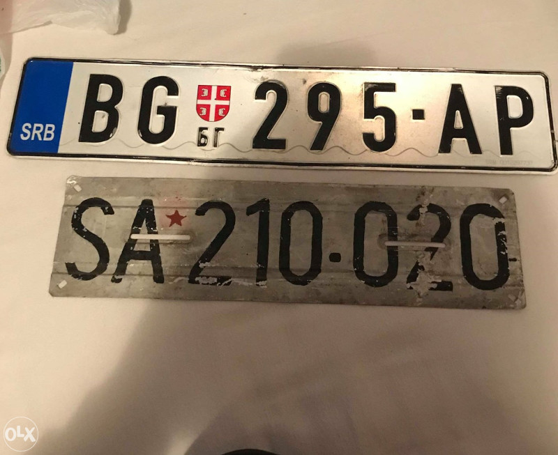 Tablice Tablica za auto Beograd BG Srbija 1kom - Tablice za vozila - OLX.ba